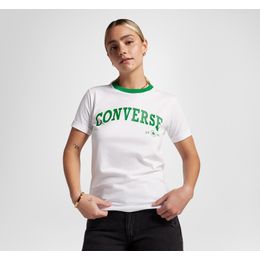T-Shirt Converse "RETRO RINGER SHIRT", Damen, Gr. XS, wei&szlig;, Single Jersey, Obermaterial: 100% Baumwolle, Rundhals, Shirts T-Shirt