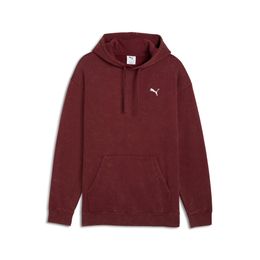 Kapuzensweatshirt Puma "ESS ELEVATED RELAXED WASH HOODIE FL", Herren, Gr. S, rot (ruby shimmer), Fleece, Obermaterial: 66% Baumwolle, 34% Polyester, bedruckt, relaxed fit normal, angesetztes B&uuml;ndchen, Sweatshirts Kapuzensweatshirt, f&uuml;r sportlichen und l&auml;ssigen Look, aus weicher Baumwollmischung