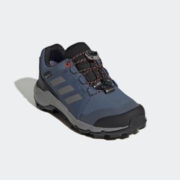 Wanderschuh adidas terrex "TERREX GORE-TEX", Jungen, Gr. 35, bunt (wonder steel, grau three, semi impact orange), Synthetik, Textil, Schuhe Wanderschuh, wasserdicht dank Gore-Tex Membrane