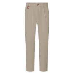 JOOP! Chinohose JOOP JEANS "Lead2", Damen, Gr. 36, L&auml;nge 32, medium beige, Web, Obermaterial: 40% Polyester, 25% Baumwolle, 22% Viskose, 11% Leinen, 2% Elasthan, unifarben, loose fit lang, Hosen Chinohose, mit Bundfalte & B&uuml;gelfalte, Loose Fit