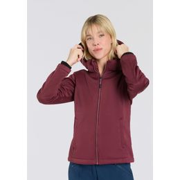 Softshelljacke CMP "WOMAN JACKET ZIP HOOD", Damen, Gr. 34, peony meliert, Softshell, Obermaterial: 100% Polyester, normal, hoch geschlossener Ausschnitt, mit Windstopper, Jacken Softshelljacke, sportlicher Stil, mit abnehmbarer Kapuze, wasserdicht, atmungsaktiv