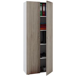 Aktenschrank Vcm "B&uuml;roschrank B&uuml;cher Ordner Aktenschrank Vandol", braun (wei&szlig;, sonoma, eiche), B:70cm T:40cm, Obermaterial: 100% Holz Wood., Schr&auml;nke, Aktenschrank