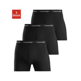 Trunk "CK Trunk 3PK", Herren, Gr. L, 3 Stk., schwarz, Obermaterial: 95% Baumwolle, 5% Elasthan, Calvin Klein Underwear, Unterhosen Trunk, in uni schwarz mit Logoschriftzug, Topseller