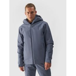 Skijacke 4F, Herren, Gr. XL, blau (hellblau), Softshell, Obermaterial: 100% Polyester. Futter: 100% Polyester. Wattierung: 100% Polyester, unifarben, hoch geschlossener Ausschnitt, eingesetzt eingefasste Kante mit Klettverschluss, Jacken Skijacke, Winterjacke