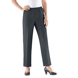Schlupfhose COME ON, Damen, Gr. 21, Kurzgr&ouml;&szlig;en, grau (anthrazit, meliert), 53% Polyester, 43% Schurwolle, 4% Elasthan, meliert, unifarben, lang, Hosen Schlupfhose