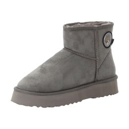 O`Neill Schlupfboots O'NEILL "BESIANA PLATFORM WOMEN MID", Damen, Gr. 41, grau (monument), Synthetik, Schuhe Schlupfboots, Winterboots, Snowboots, Winterschuhe