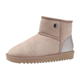 Schlupfboots Kangaroos "K-UK HOLY", M&auml;dchen, Gr. 37, braun (stone braun), Textil, Schuhe Schlupfboots, gef&uuml;ttert