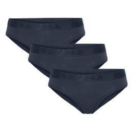 Slip Fila, Damen, Gr. S, navy, Single Jersey, Obermaterial: 95% Baumwolle, 5% Elasthan, k&ouml;rpernah, Unterhosen Slip, Baumwollmix, elastisch, Logobund