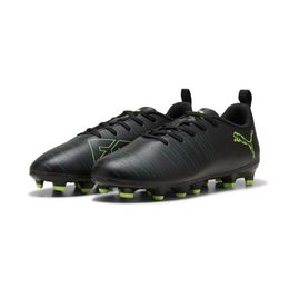 Fu&szlig;ballschuh Puma "FUTURE 8 PLAY FG/AG JR", Kinder, Gr. 33, gr&uuml;n (Puma schwarz, fizzy light, gr&uuml;n terrain), Synthetik, Schuhe Fu&szlig;ballschuh, mit synthetischem Obermaterial, mit 360-Grad-Agilit&auml;t