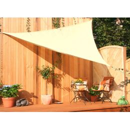 Sonnensegel Floracord, beige, B:360cm T:360cm, Polyethylen, Sonnensegel, Sonnensegel, Schenkell&auml;nge: 360 cm