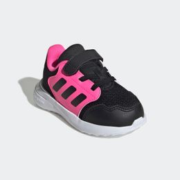 Klettschuh adidas Sportswear "TENSAUR RUN 3.0 KIDS", M&auml;dchen, Gr. 24, schwarz (core schwarz, core schwarz, lucid pink), Synthetik, Textil, Schuhe Klettschuh, f&uuml;r Kinder, mit Klettverschluss