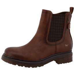 Winterstiefelette Mustang Shoes "Patricia", Damen, Gr. 37, dunkelbraun, Lederimitat, Textil, used, Schuhe Winterstiefelette, Winterboots, Stiefelette mit TEX-Membrane