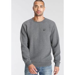 Sweatshirt AJC, Herren, Gr. M (48/50), grau (anthrazit), Sweatware, Obermaterial: 98% Polyester, 2% Elasthan, schmal, Rundhals, Sweatshirts Sweatshirt, schmal geschnitten, unifarben, Rundhalsausschnitt
