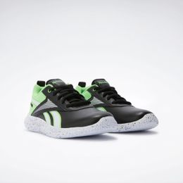 Laufschuh Reebok "RUSH RUNNER 5 SYN", Jungen, Gr. 31, wei&szlig; (schwarz, solarlime, ftwrwei&szlig;), Synthetik, Textil, Schuhe Laufschuh, f&uuml;r Kinder