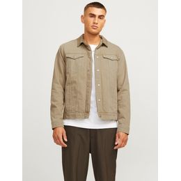 Jack & Jones Jeansjacke JACK & JONES "JJIJEAN JJJACKET W SHERPA WI 200 SN", Herren, Gr. S, beige (winter twig), Denim/Jeans, Obermaterial: 100% Baumwolle, used, normal, Jacken Jeansjacke