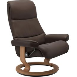 Relaxsessel stressless "View", braun (braun batick), B:82cm H:108cm T:81cm, Leder BATICK: BATICK ist ein leicht korrigiertes, durchgef&auml;rbtes und genarbtes M&ouml;belleder, bei dem die meisten Unebenheiten und Spuren in der Regel entfernt wurden.;Leder PALOMA: PALOMA ist ein durchgef&auml;rbtes Semianilin-M&ouml;belleder mit nat&uuml;rlicher Narbung.;ROHLEDER Stoff Q2 FARON: Ein fester zuverl&auml;ssiger Boucl&eacute; mit einem s