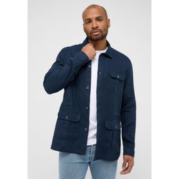 Langarmhemd Eterna "MODERN FIT", Damen, Gr. 40, Normalgr&ouml;&szlig;en, navy, 100% Leinen, tailliert, Manschette, Hemden Langarmhemd, EASY IRON (b&uuml;gelleicht)