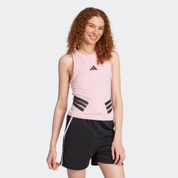 Tanktop adidas Sportswear "FUTURE ICONS 3-STREIFEN", Damen, Gr. XL, pink (true pink), Obermaterial: 90% Baumwolle, 10% Elasthan, Rundhals, Tops Tanktop, aus Single Jersey, mit Elasthan-Anteil, mit Rundhalsausschnitt