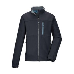 Fleecejacke Killtec "KOW 225 BYS FLC JCKT", Jungen, Gr. 152, schwarz, Oberseite: 100% Polyester;R&uuml;ckseite: 100% Polyester;Futter: 100% Polyester, Jacken Fleecejacke, Kinder Fleecejacke mit Stehkragen, Kinnschutz und Zipper-Taschen