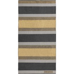 Saunatuch Dyckhoff "Saunatuch SaunaStripe", gold, B:100cm L:200cm, Walkfrottee, Obermaterial: 100% Baumwolle, Handt&uuml;cher, Saunatuch