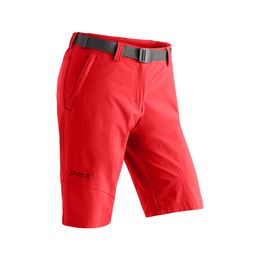 Funktionsshorts Maier Sports "Lawa", Damen, Gr. 48, Normalgr&ouml;&szlig;en, feuerrot, 90% Polyamid, 10% Elasthan, Hosen Funktionsshorts, Damen Shorts, kurze Wanderhose, Outdoorhose mit 2 Taschen, Regular Fit