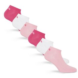 Socken Fila "UNISEX INVISIBLE PLAIN SOCKS", Damen, Gr. 39-42, 806, pink panther, Baumwolle, Elasthan, Polyester, elastisch, Socken Socken, mit eingestricktem Logo