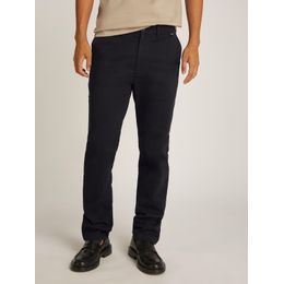 Chinohose Calvin Klein "MODERN TWILL SLIM CHINO", Herren, Gr. 36, L&auml;nge 32, schwarz (ck schwarz), Web, Obermaterial: 98% Baumwolle, 2% Elasthan, unifarben, slim fit normal, Hosen Chinohose, mit Logopr&auml;gung