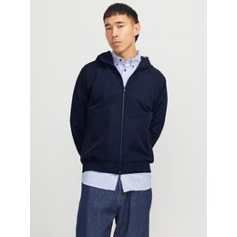 Jack & Jones Bomberjacke JACK & JONES "JJEPERFECT BOMBER NOOS", Herren, Gr. XS, blau (sky captain), Web, Obermaterial: 92% Polyester, 8% Elasthan, unifarben, regular fit taillenbedeckt, ohne Ausschnitt, Rippb&uuml;ndchen, Jacken Bomberjacke, mit Kapuze, Topseller