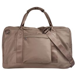 Reisetasche Bugatti "ELIA", Damen, Gr. B/H/T: 55cm x 33cm x 20cm onesize, taupe, Kunstfaser, leicht gl&auml;nzend, unifarben, Taschen Reisetasche