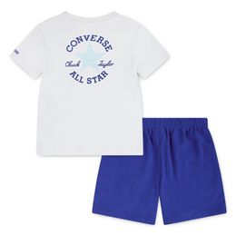 T-Shirt & Shorts Converse "CNVB ULTIMATE ESSENTIAL DCTP S", Jungen, Gr. 98 (3), Converse blau, Obermaterial: 60% Baumwolle, 40% Polyester, KOB Set-Artikel T-Shirt & Shorts, zweiteiliges Set, f&uuml;r Kinder, sportlicher Stil