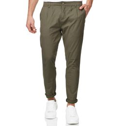 Chinos INDICODE "INFjern", Herren, Gr. 31, L&auml;nge 34, gr&uuml;n (army), Web, Obermaterial: 98% Baumwolle, 2% Elasthan, unifarben, regular fit normal, Hosen Chinos