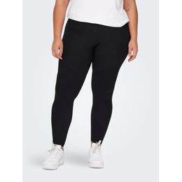Funktionstights Only Play "ONPJANA-2 HW PCK TIGHTS CUR NOOS", Damen, Gr. 52/54, N-Gr, schwarz, Jersey, Obermaterial: 75% Nylon, 25% Elasthan, unifarben, slim fit, Hosen Funktionstights