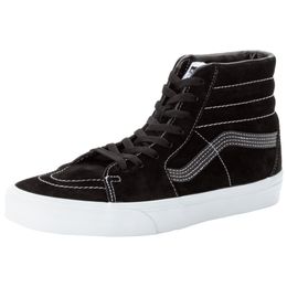 Sneaker Vans "SK8-Hi", Herren, Gr. 40, schwarz (pig suede schwarz), Leder, Schuhe Sneaker, unisex