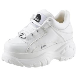 Sneaker Buffalo, Damen, Gr. 40, wei&szlig;, Leder, Schuhe Sneaker, Freizeitschuh, Ugly-Sneaker, Schn&uuml;rschuh mit MemoryFoam-Innensohle
