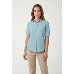 Funktionsbluse Killtec "KOS 85 WMN WVN SHRT", Damen, Gr. 50, hell ocean, Obermaterial: 100% Polyester, Blusen Funktionsbluse, sportliche Passform, f&uuml;r Freizeitaktivit&auml;ten, aus Polyester