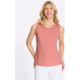 Shirttop Classic Basics, Damen, Gr. 38, flamingo, 100% Baumwolle, unifarben, Rundhals, Tops Shirttop