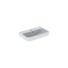 Geberit Waschtisch Renova Compact 65x40cm, Hahnl. mit., m &Uuml;L, we. KeraTect (501714008)