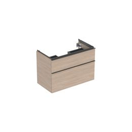 Geberit Waschtischunterschrank iCon 88,8x61,5x47,6cm, 2 L, Eiche/Gr. la. ma (502305JH1)