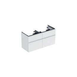 Geberit Doppelwaschtisch-Unterschrank iCon 118,4x61,5x47,6cm, 4 L, we. ma/Gr we. ma (502309013)