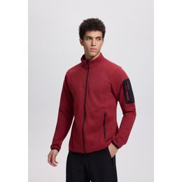 Fleecejacke Icepeak "BREDSTEDT", Herren, Gr. L, cranberry, Obermaterial: 100% Polyester, normal, Jacken Fleecejacke, sportlicher Stil, mit Stehkragen, mit Rei&szlig;verschlusstaschen