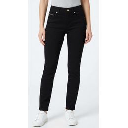 Slim-fit-Jeans MAC "RICH SLIM", Damen, Gr. 34, L&auml;nge 32, schwarz, schwarz d999, Denim/Jeans, Obermaterial: 71% Baumwolle, 16% Polyester, 11% Modal, 2% Elasthan, unifarben, slim fit lang, Jeans Slim-fit-Jeans, mit Stretch