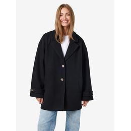 Cabanjacke Noisy may "NMALICIA LS OVERSIZE BLAZER NOOS", Damen, Gr. S, schwarz, Web, Obermaterial: 100% Polyester, unifarben, tiefer V-Ausschnitt, Jacken Cabanjacke