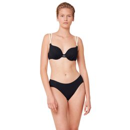 B&uuml;gel-Bikini-Top Triumph "Summer Glow WP 01 sd", Damen, Gr. 44, Cup D, schwarz, Microfaser, Elasthan, Recycling-Polyamid, Waffelmuster, strukturiert, unifarben, Bikini-Oberteile B&uuml;gel-Bikini-Top, Struktur-Piqu&eacute;