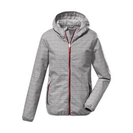 Outdoorjacke Killtec "KOS 3 WMN JCKT", Damen, Gr. 38, grau (anthrazit), Oberstoff: 100% Polyester, Futter: 100% Polyester, Jacken Outdoorjacke, Leichte, wasserdichte Damenjacke mit All Over-Print, packbar.
