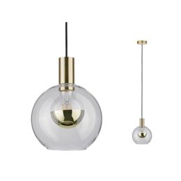 Paulmann Pendelleuchte "Neordic Esben max. 1x20W Klar/Messing geb&uuml;rstet 230V Glas/Metall", gold (transparent, messingfarben), 1, &Oslash; 20cm, 1 Stk., Leuchten, E27, Pendelleuchte