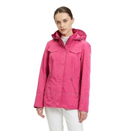 Sommerjacke Gil Bret, Damen, Gr. 46, pink (magenta), Stoff, Obermaterial: 100% Polyester, regular fit, Rundhals, Jacken Sommerjacke, mit Kapuze