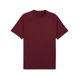 T-Shirt Puma "TECH TEE", Herren, Gr. M, rot (ruby shimmer), Jersey, Obermaterial: 100% Baumwolle, unifarben, regular fit normal, Rundhals, Shirts T-Shirt, mit Raglan&auml;rmeln, extra langer &Auml;rmelschnitt, f&uuml;r Sport und Outdoor