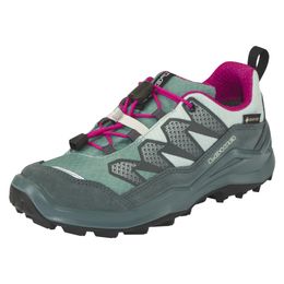 Wanderschuh Lowa "MADDOX PRO GTX LO JR", Jungen, Gr. 32, petrol, pink, Leder, Textil, Schuhe Wanderschuh, wasserdicht dank Gore-Tex Membrane