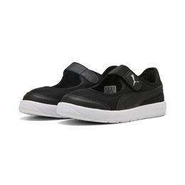 Sneaker Puma "COURTFLEX V3 LINA V PS", M&auml;dchen, Gr. 32, schwarz (Puma schwarz, Puma schwarz), Textil, Schuhe Sneaker