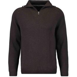 Troyer Ragman, Herren, Gr. 52, braun, Strick, 100% Baumwolle, hoch geschlossener Ausschnitt, Pullover Troyer